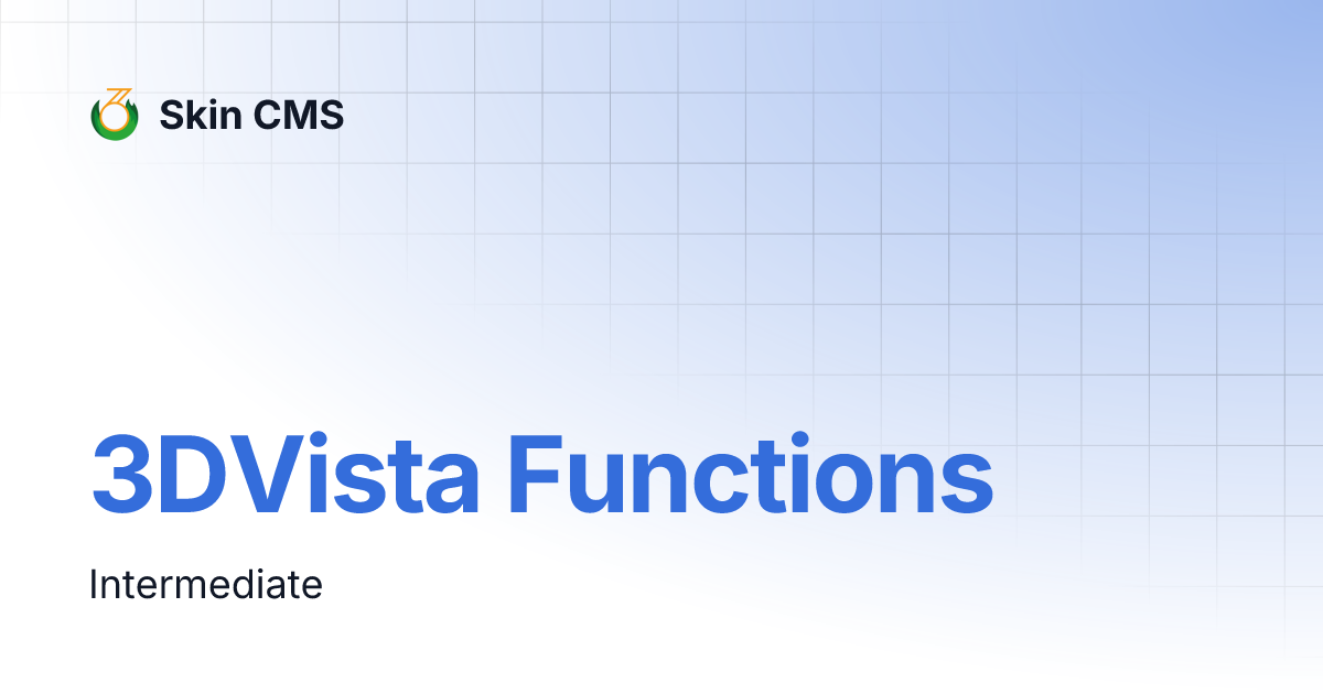 3DVista Functions | Skin CMS