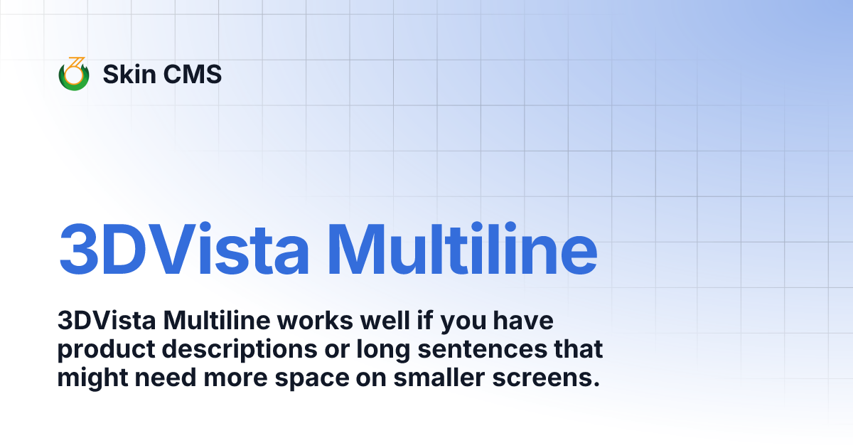 3DVista Multiline | Skin CMS